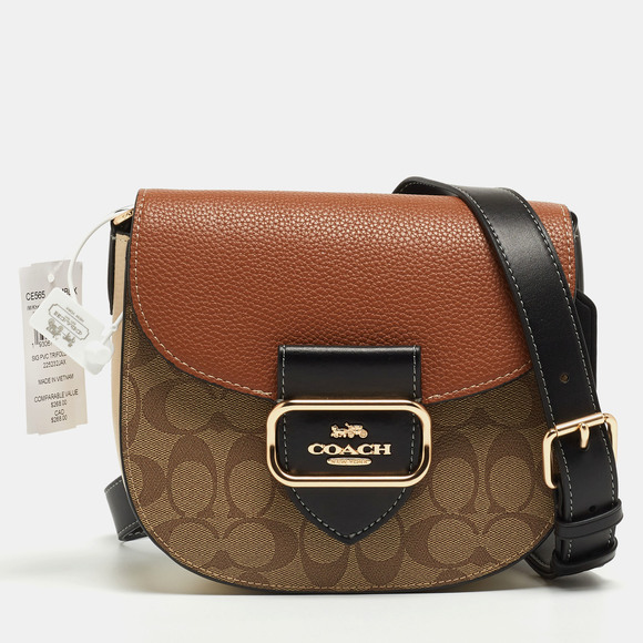 Coach | Bags | Coach Multicolor Signature Coated Canvas And Leather ...